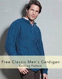 Free Classic Men's Cardigan Knitting Pattern | Knitting patterns for ...